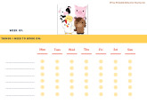 Behavior Charts with Farm Animals